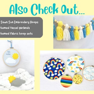 Felt Sun and Raindrops Garland, You Are My Sunshine Nursery Wall Decor ...