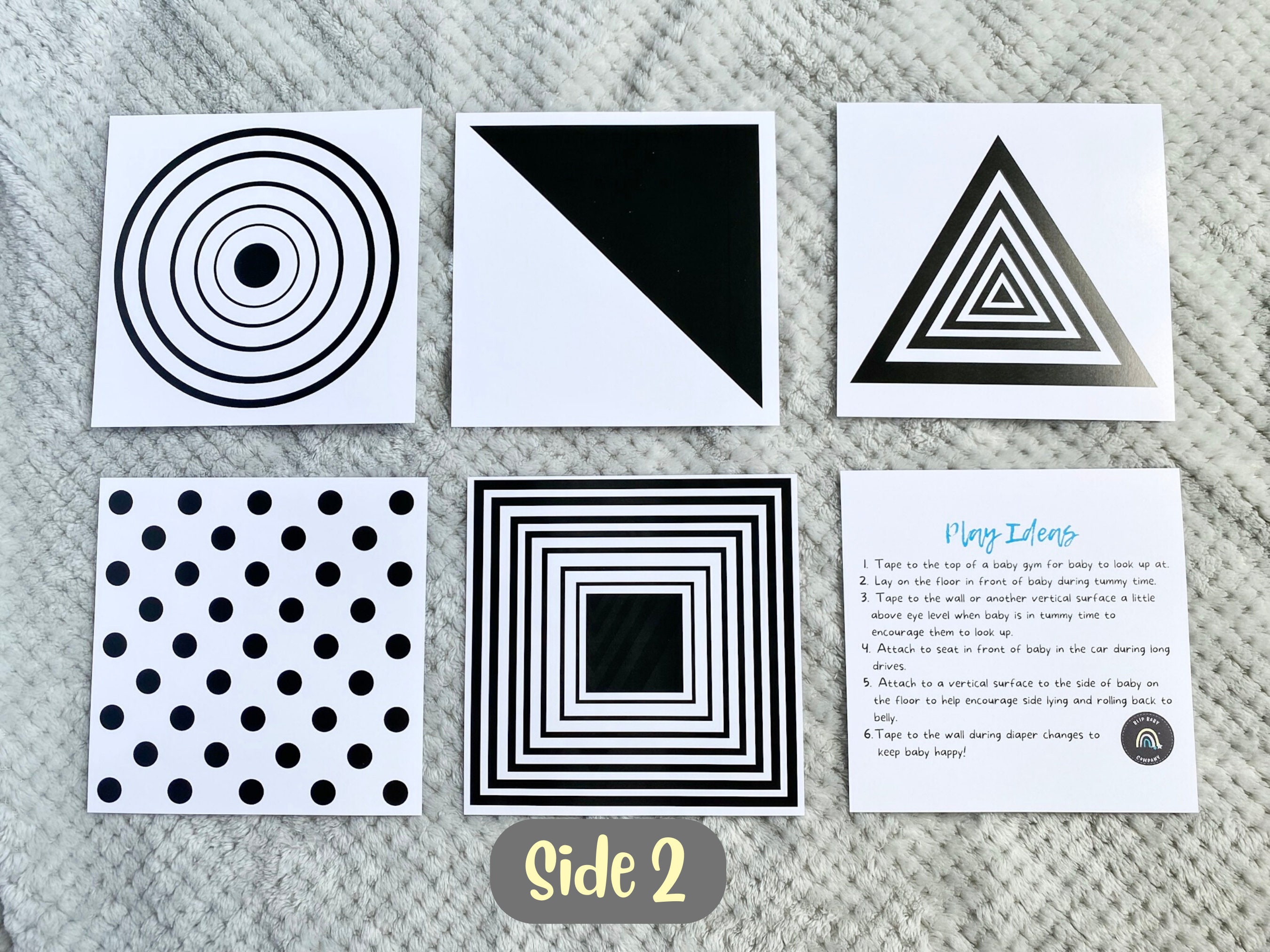 Black and White High Contrast Baby Cards Newborn Toy for Baby - Etsy