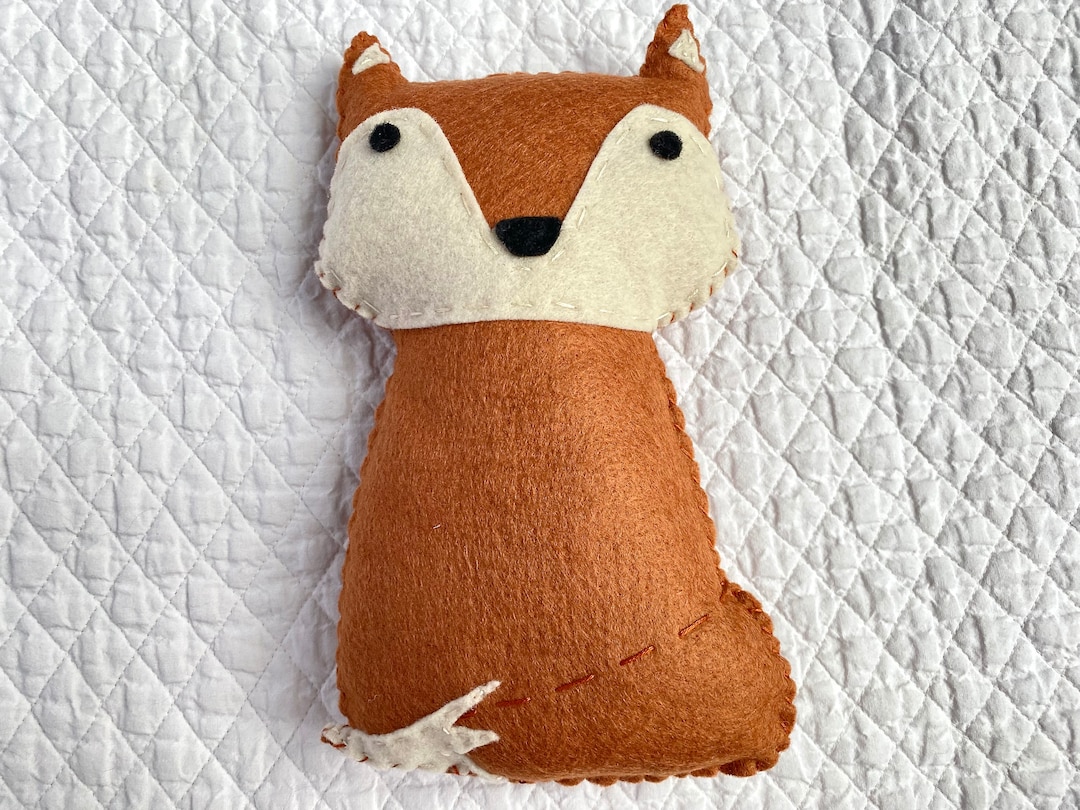 Hand Sewn Felt Fox Pillow, Woodland Nursery Decor - Etsy