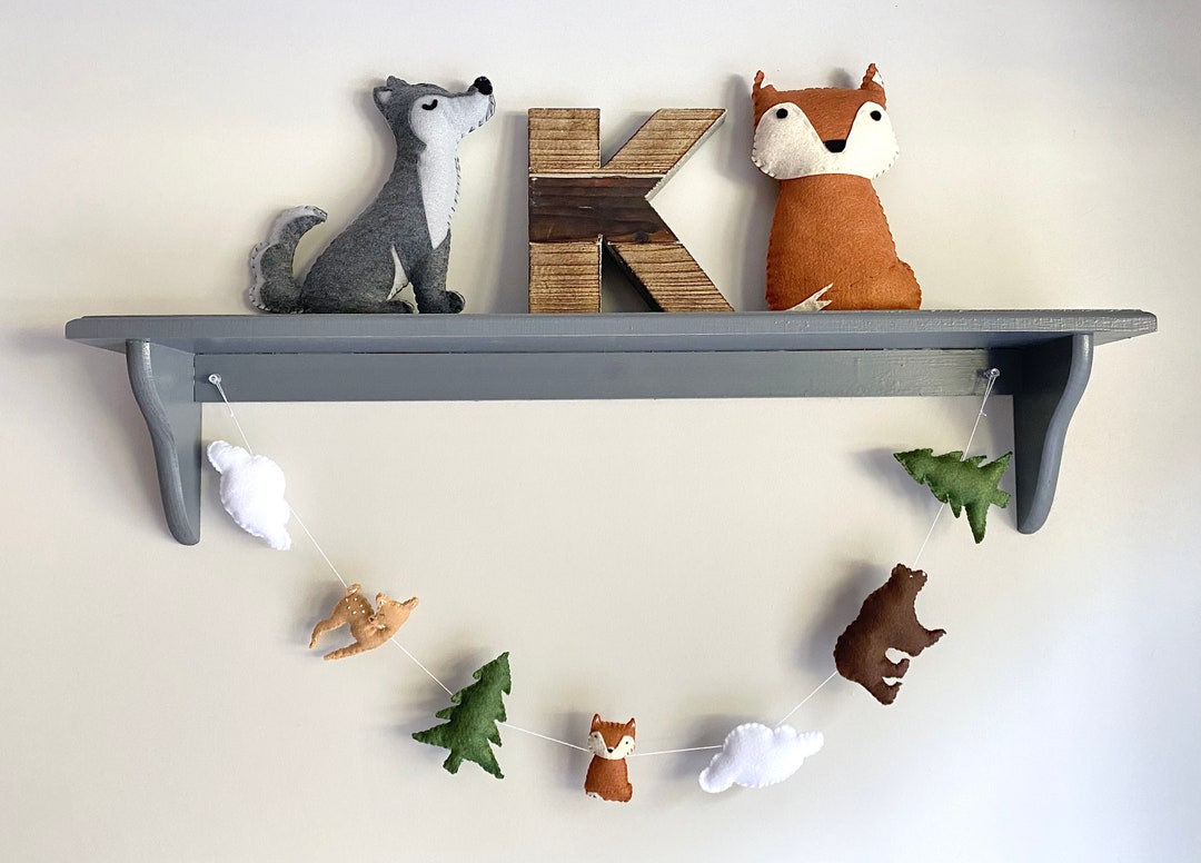 Felt Woodland Animal Garland, Woodland Animal Nursery Wall Decor, Fox ...