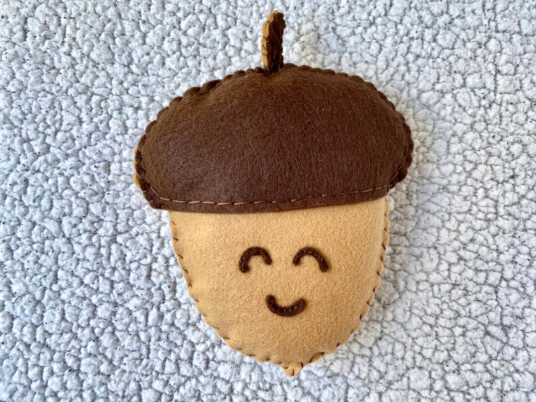 Fall Acorn Stuffed Throw Pillow, Felt Fall Nursery Shelf Decor ...