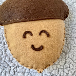 Fall Acorn Stuffed Throw Pillow, Felt Fall Nursery Shelf Decor ...