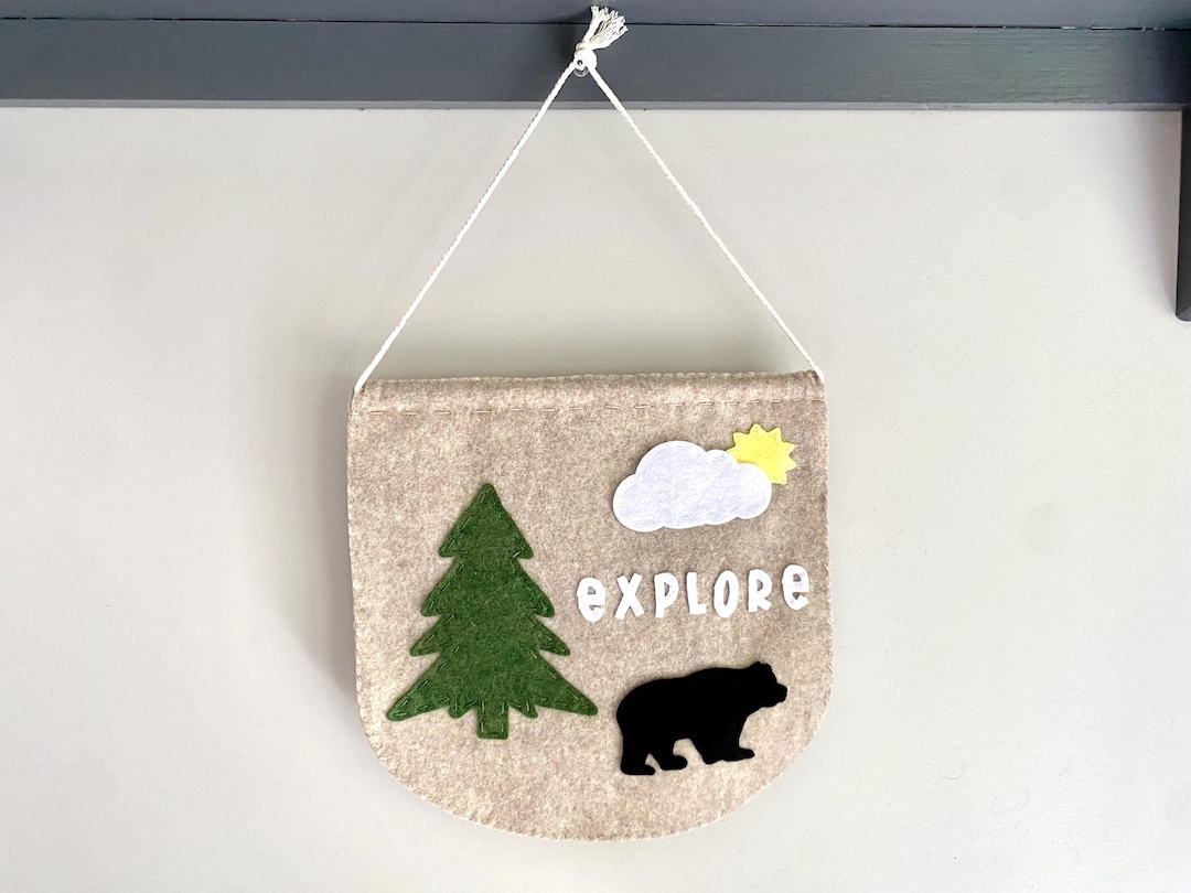 Felt Woodland Banner Flag, Felt Pennant Banner for Woodland Animal ...
