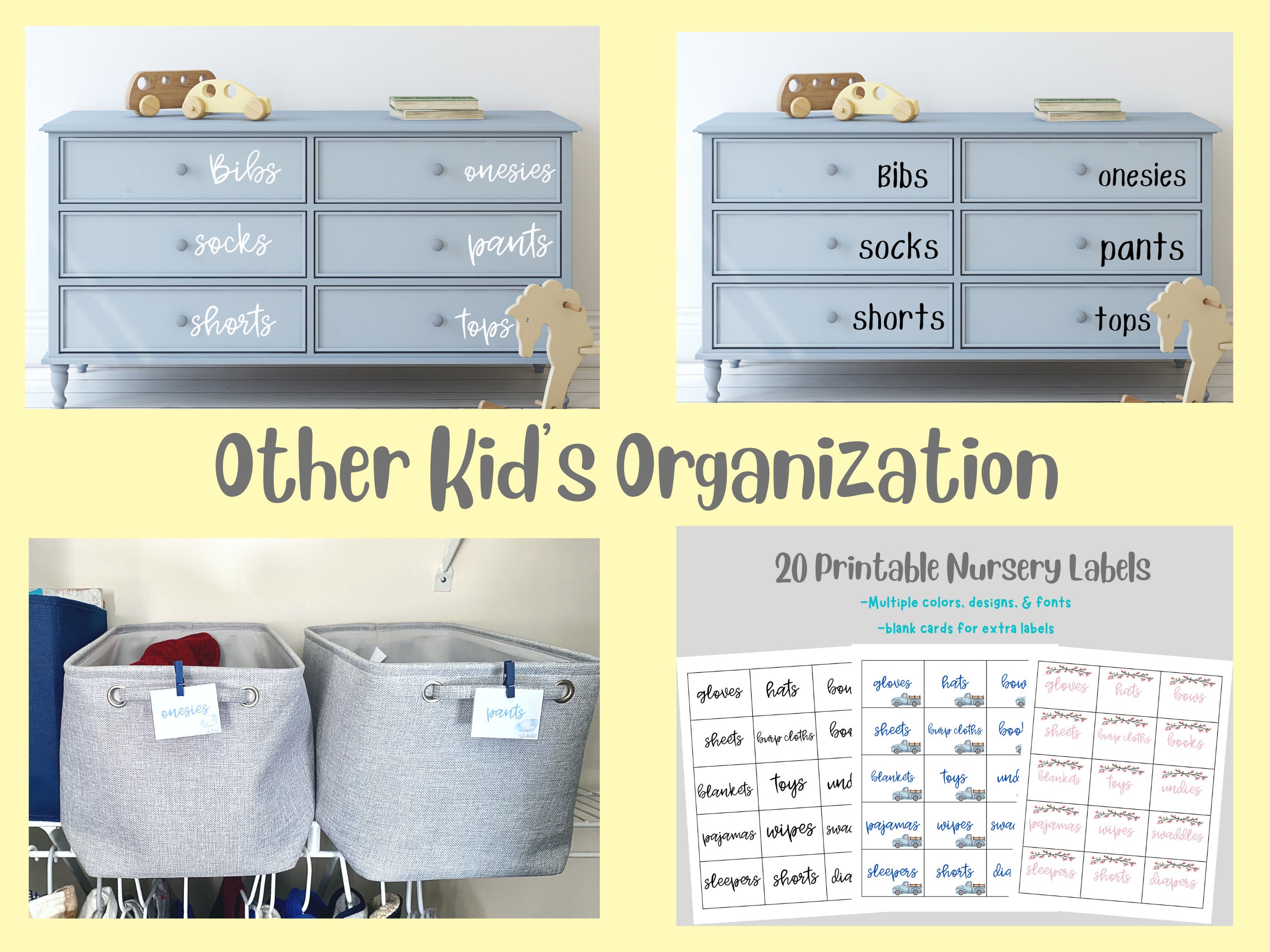Printable Playroom Labels Toy Storage Organization Labels - Etsy