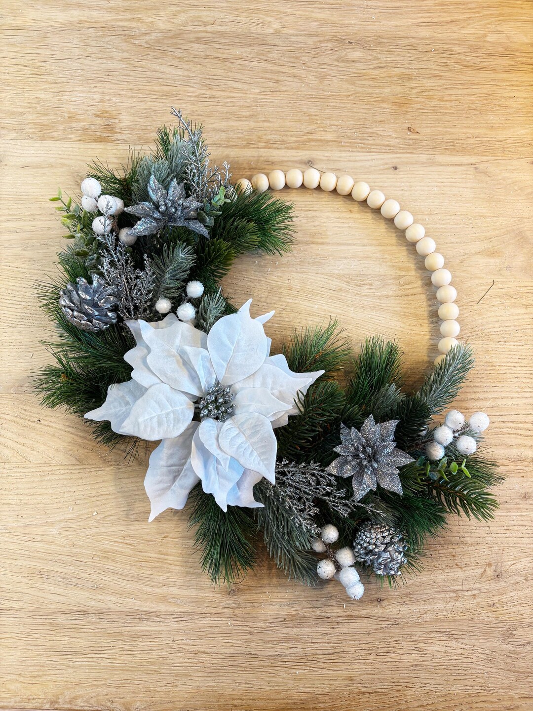 DIY Christmas Wreath Making Kit, Bead Wreath With Spruce - Etsy