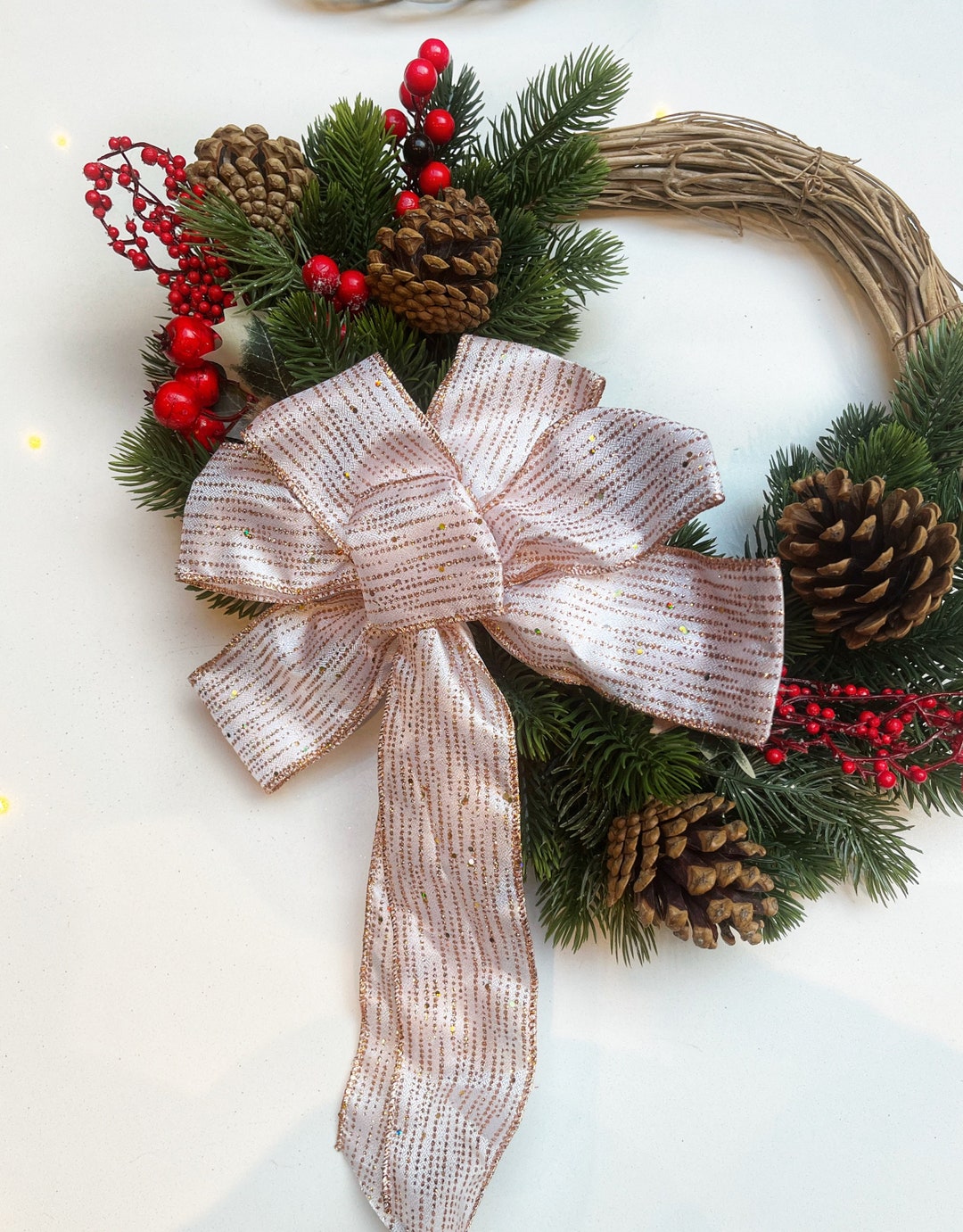 Christmas Bows, Christmas Wreath Bow, Christmas Tree Bows, Christmas ...