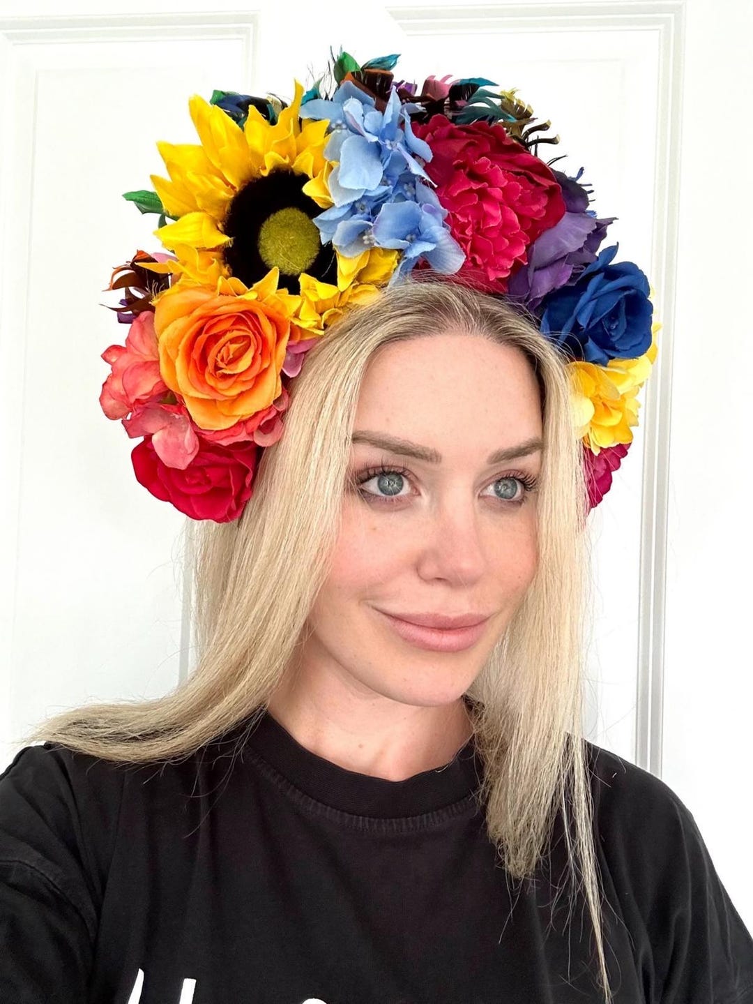 Rainbow Flower Headband, Pride Headdress, Festival Crown - Etsy