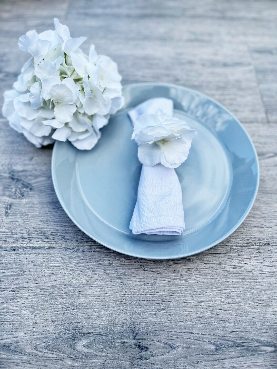 Flower Napkin Rings, Napkin Holder, Hydrangea Napkin Rings, Wedding ...