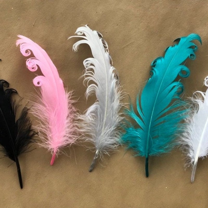 Curly Feathers White - Etsy UK