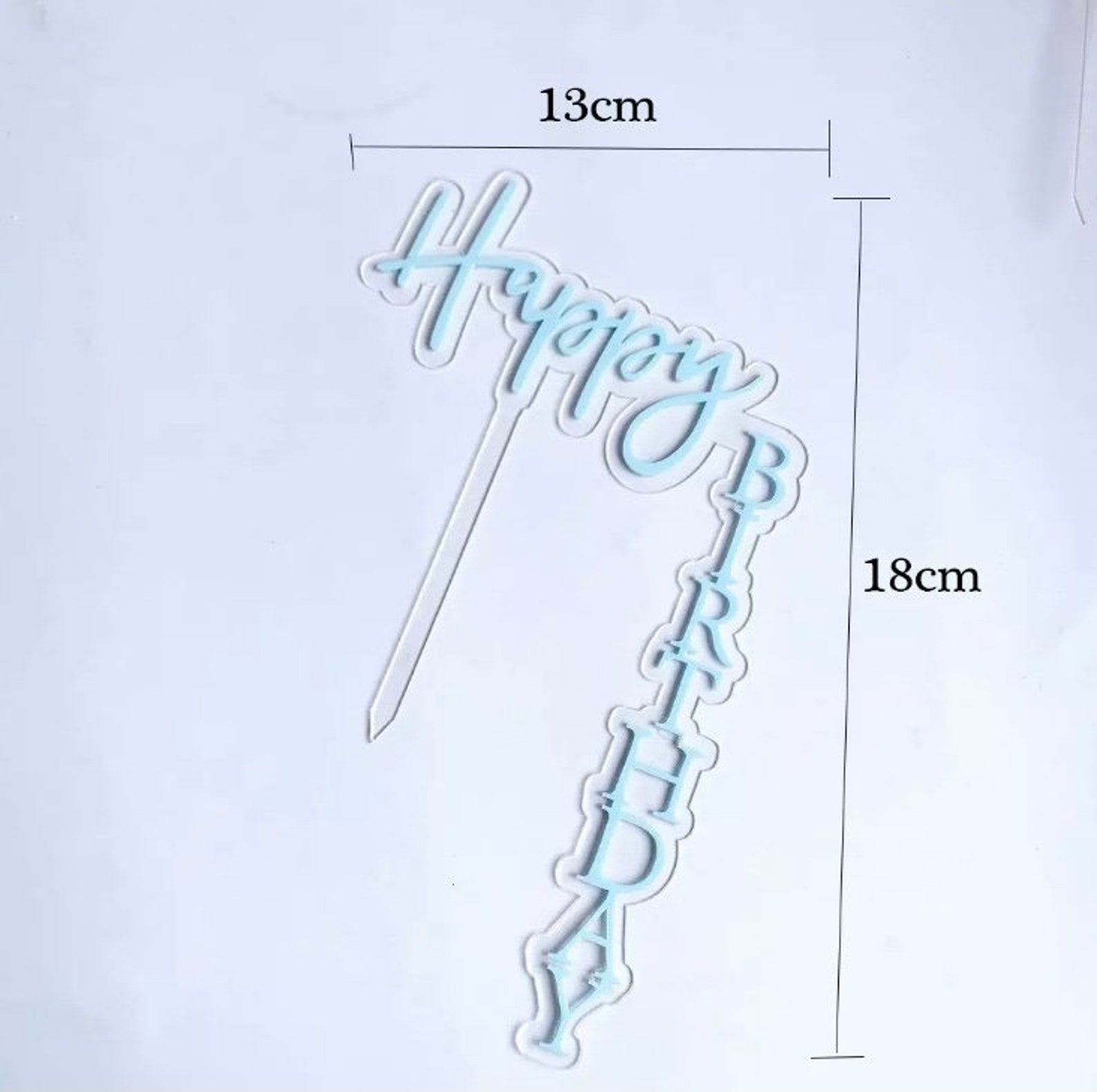 Floating Top and Side Cake Topper Happy Birthday Rose Gold - Etsy