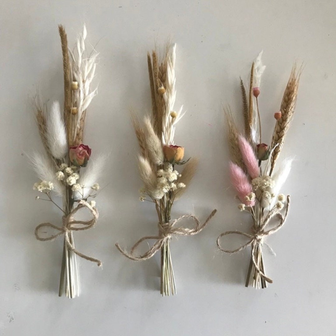 Dried Flower Mini Posy With Rose | Cake Topper, Bridesmaid Proposal - Etsy