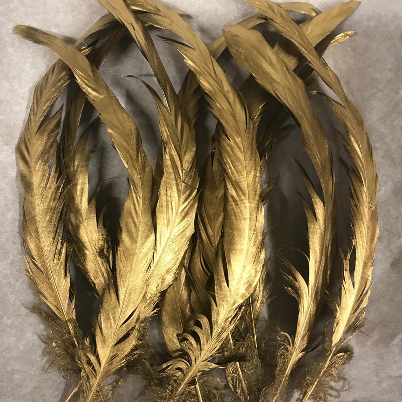 Metallic Feathers - Etsy