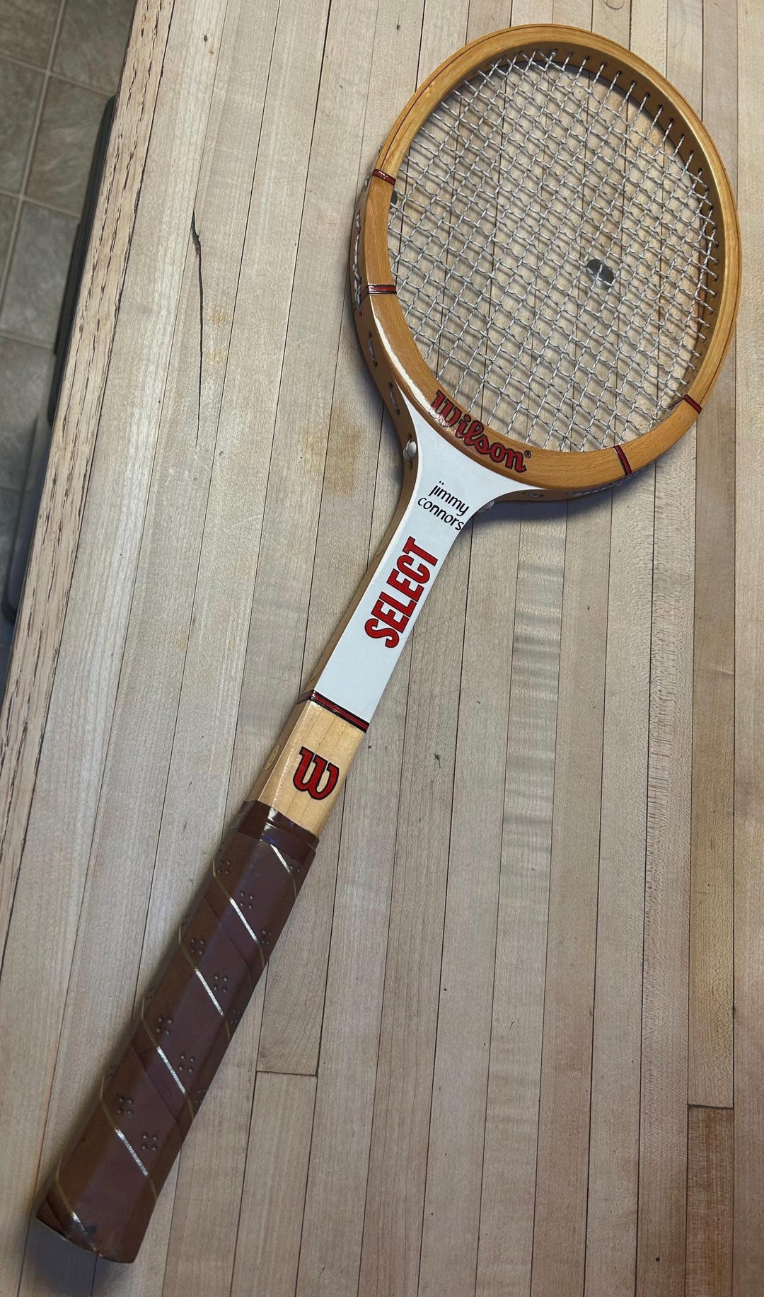 Vintage Jimmy Conner Tennis Racket - Etsy