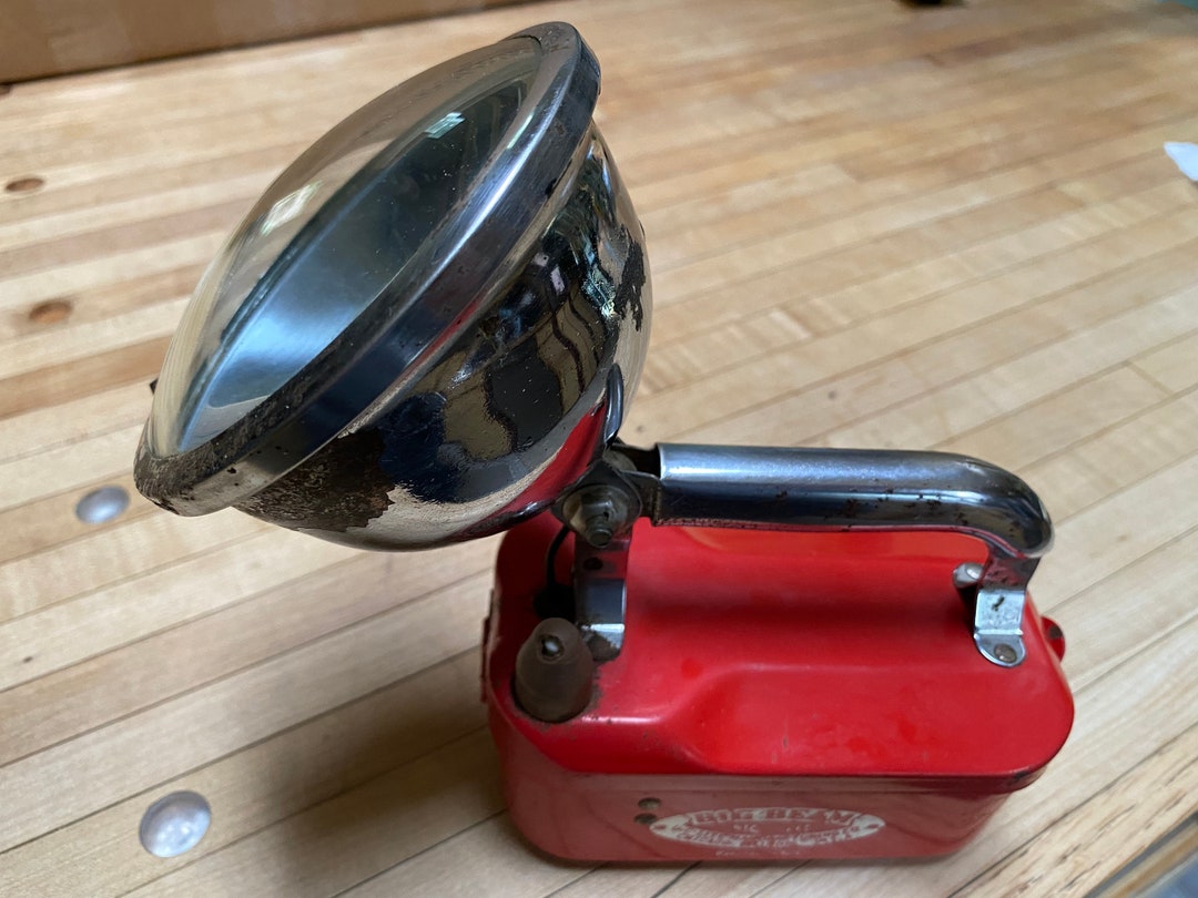 Vintage Big Beam Flashlight - Etsy
