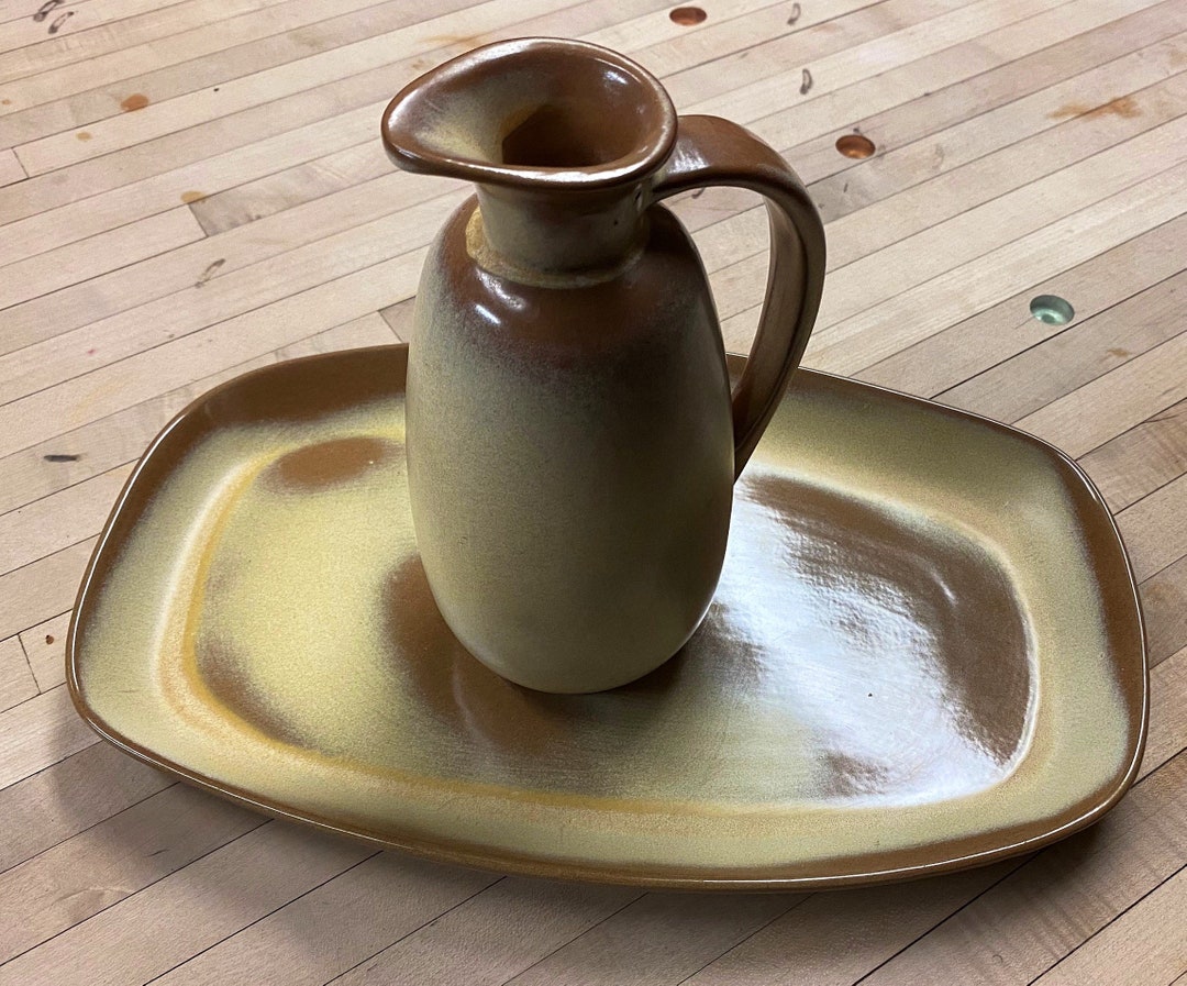 Vintave Frankoma Pottery ,picture and Platter Set Vintage Mid Century ...