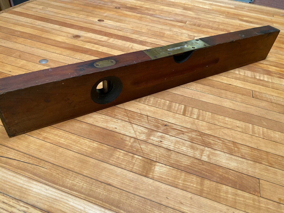Vintage Stanley, Number 3 Wood & Brass Level - Etsy