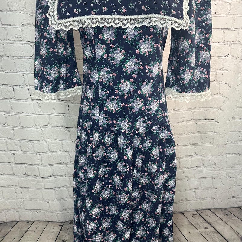 80s Lace Bib Dress - Etsy