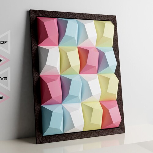 XL Ridges Papercraft 3D Paper Poster DIY Template - Etsy Hong Kong