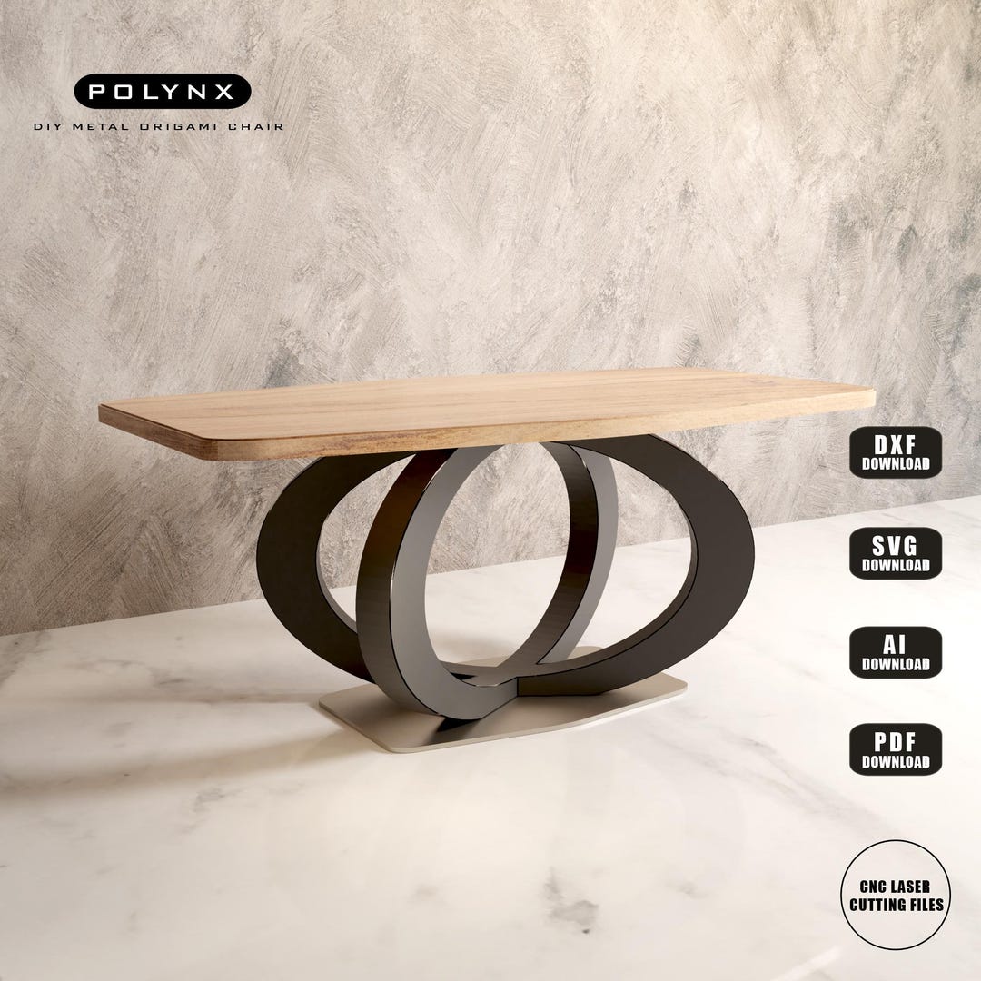 Metal Dining Table Base DXF File: Rixa Design (digital Download) - Etsy