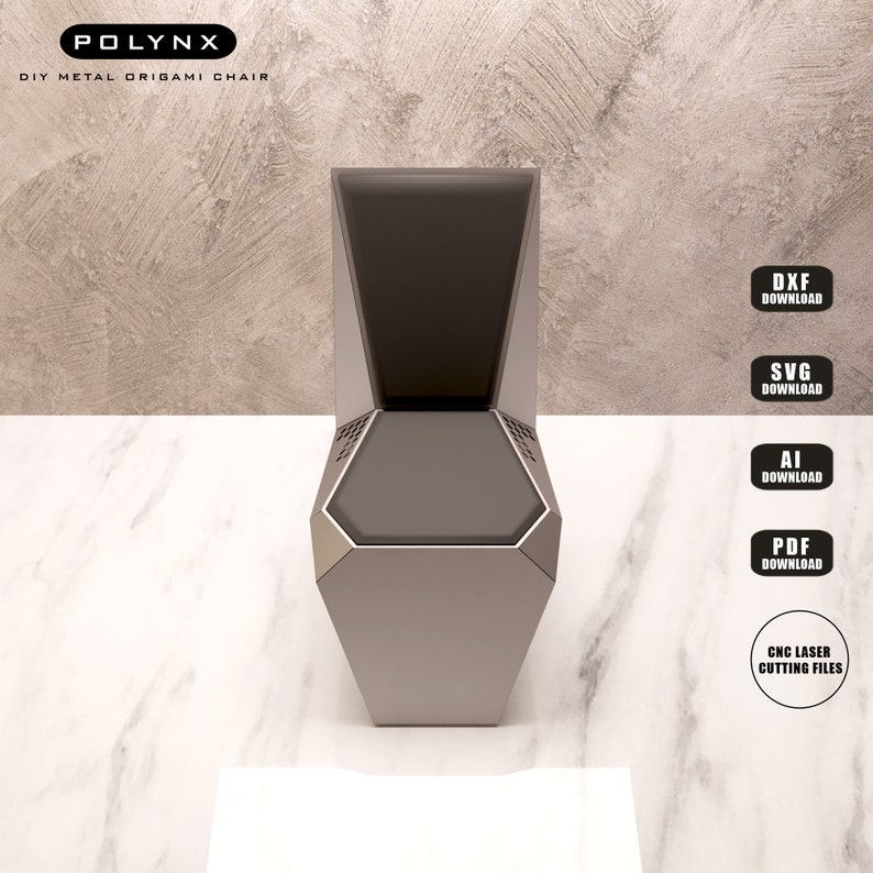Metal Origami Chair Template DXF File for CNC Cutting / Parametric ...