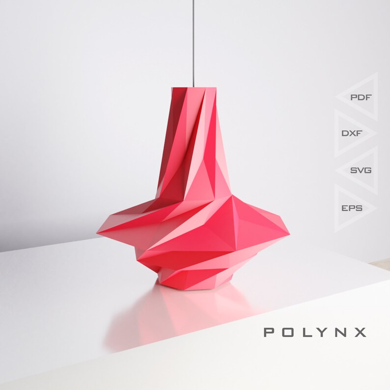 3d Paper Craft Lamp Template SPIRO / DIY Template Hanging Lamp | Etsy