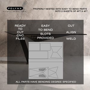 DIY Metal Dining Table Base DXF Template: Lowpoly CNC Cutting Files - Etsy