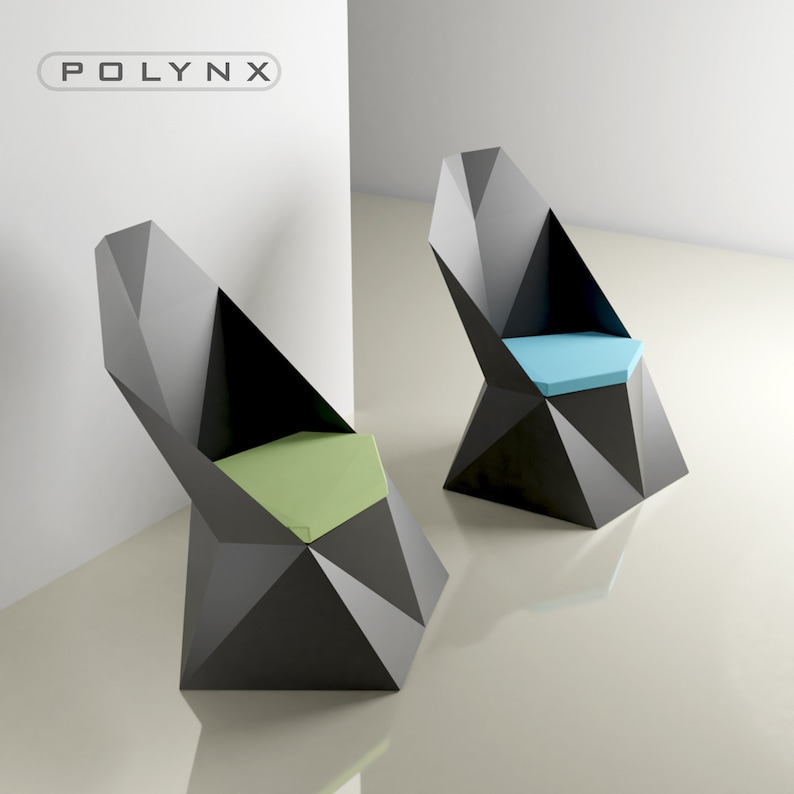 DIY Origami Metal Chair DXF File / Lowpoly Chair Design / - Etsy Canada