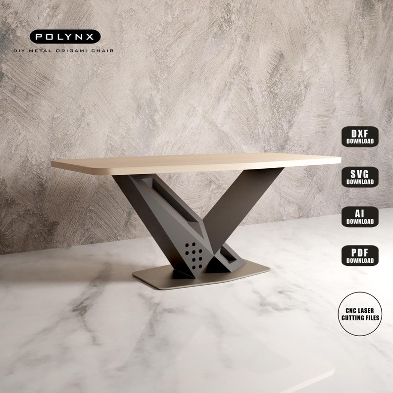 Metal Dining Table Base Template DXF File for Laser Cutting or CNC ...