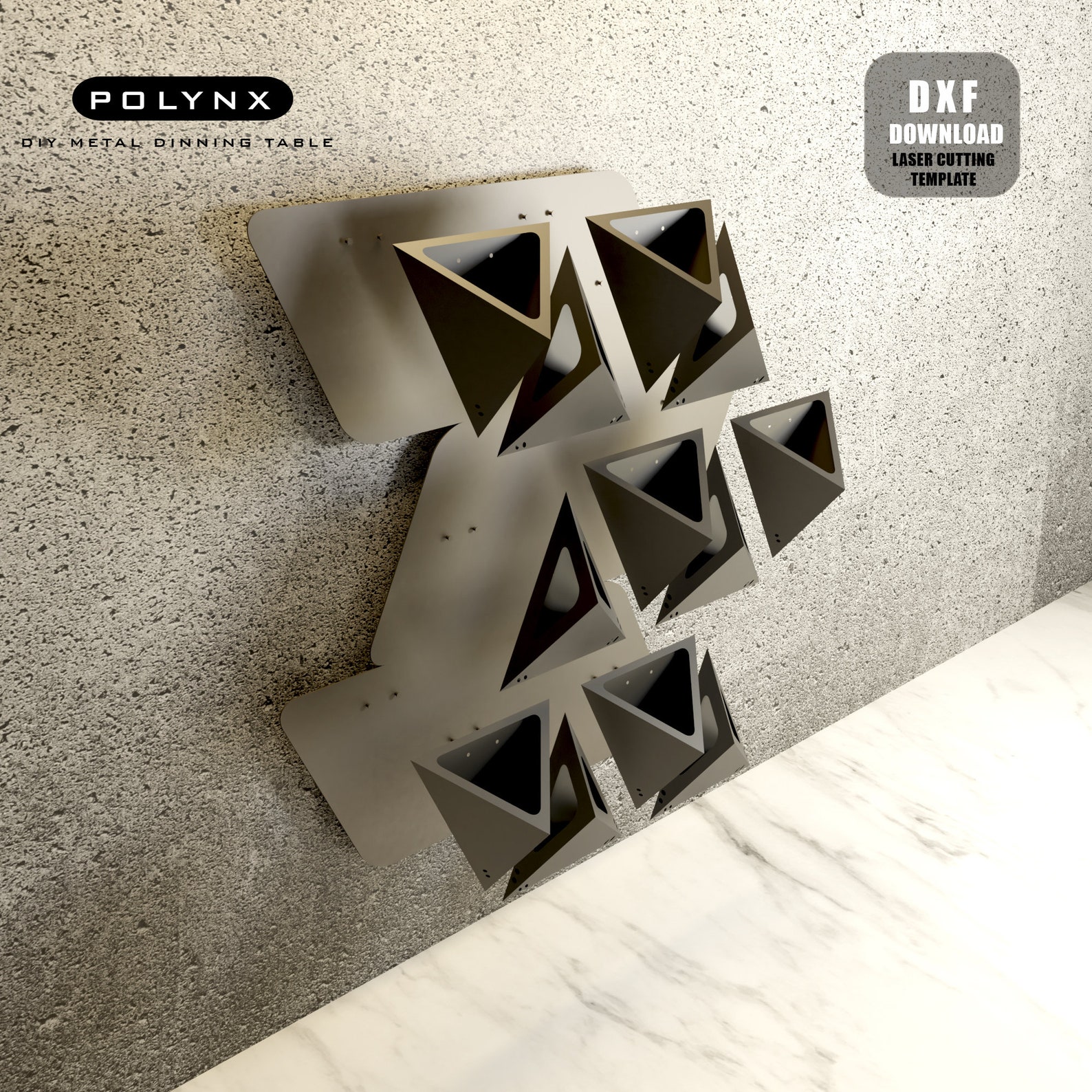 Metal Planter Template in DXF File, Metal Planter Pots Laser Cutting ...