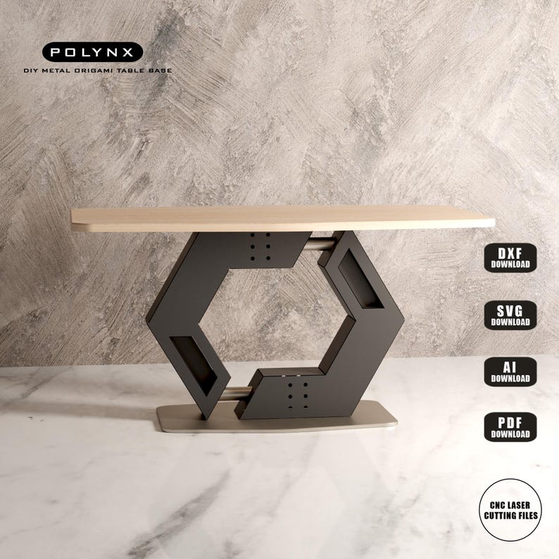 Metal Dining Table Base Template DXF File for Laser Cutting or CNC DIY ...