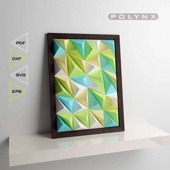 Pyramid Wall Art 3D Paper Wall Art 3D Paper Craft DIY Wall - Etsy