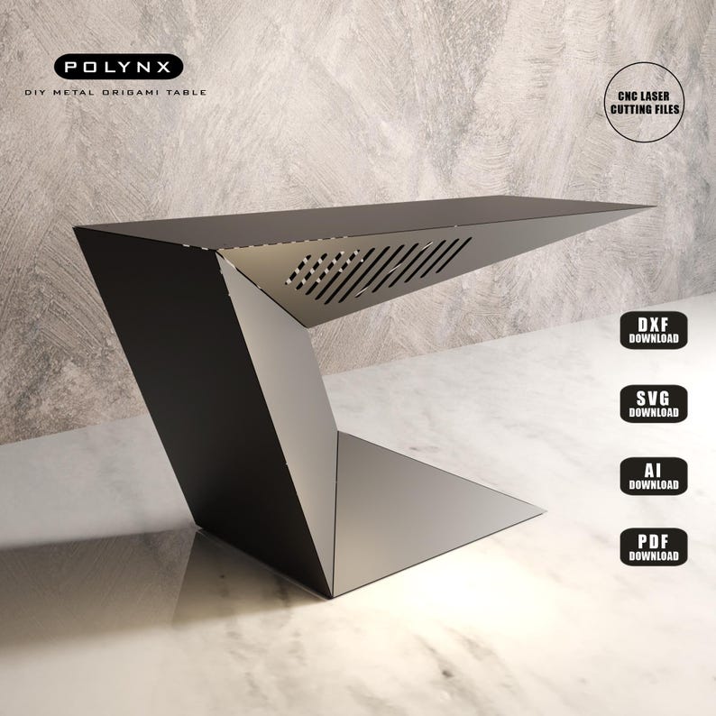 DIY Metal Dining Table Base DXF Template: Lowpoly CNC Cutting Files - Etsy