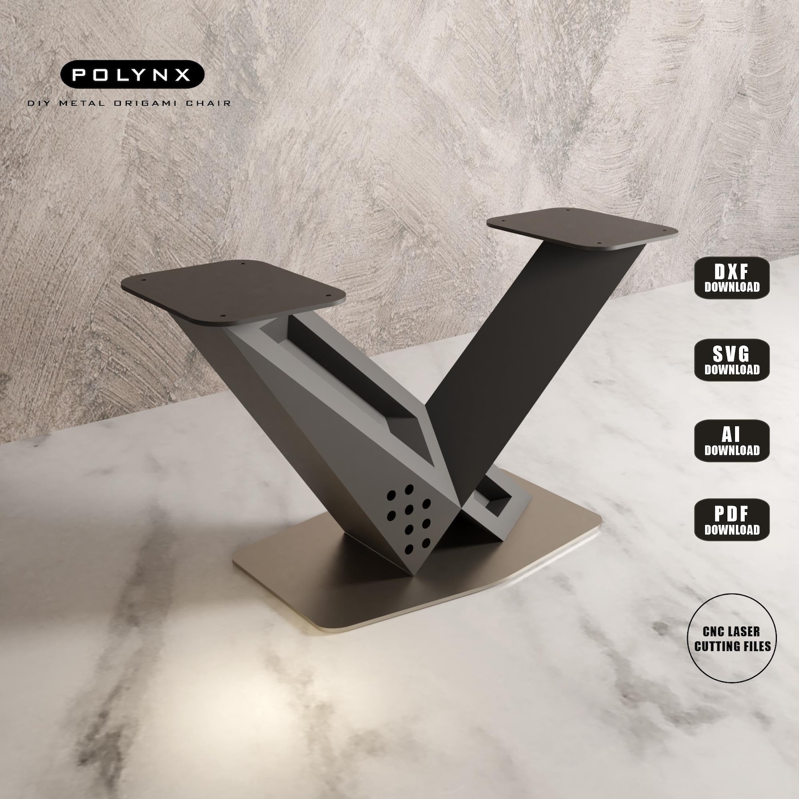 Metal Dining Table Base Template DXF File for Laser Cutting or CNC ...