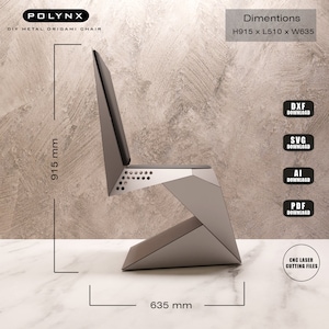 Metal Origami Chair Template DXF File for CNC Cutting / Parametric ...