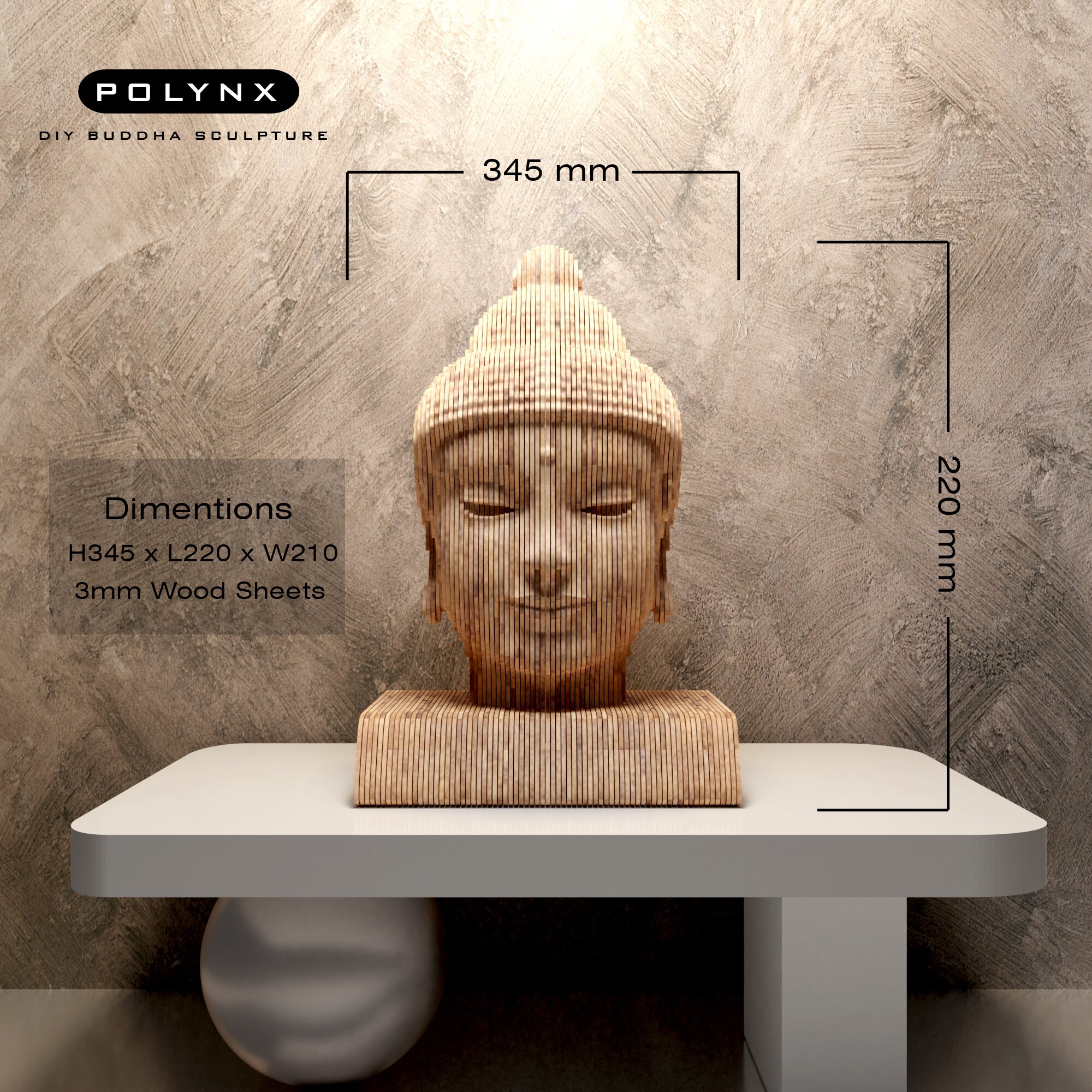 Parametric Buddha DXF and PDF Files for Laser Cutting, Wooden Buddha ...