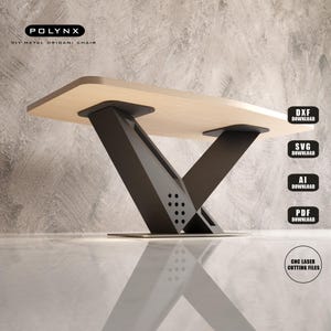 Metal Dining Table Base Template DXF File for Laser Cutting or CNC ...