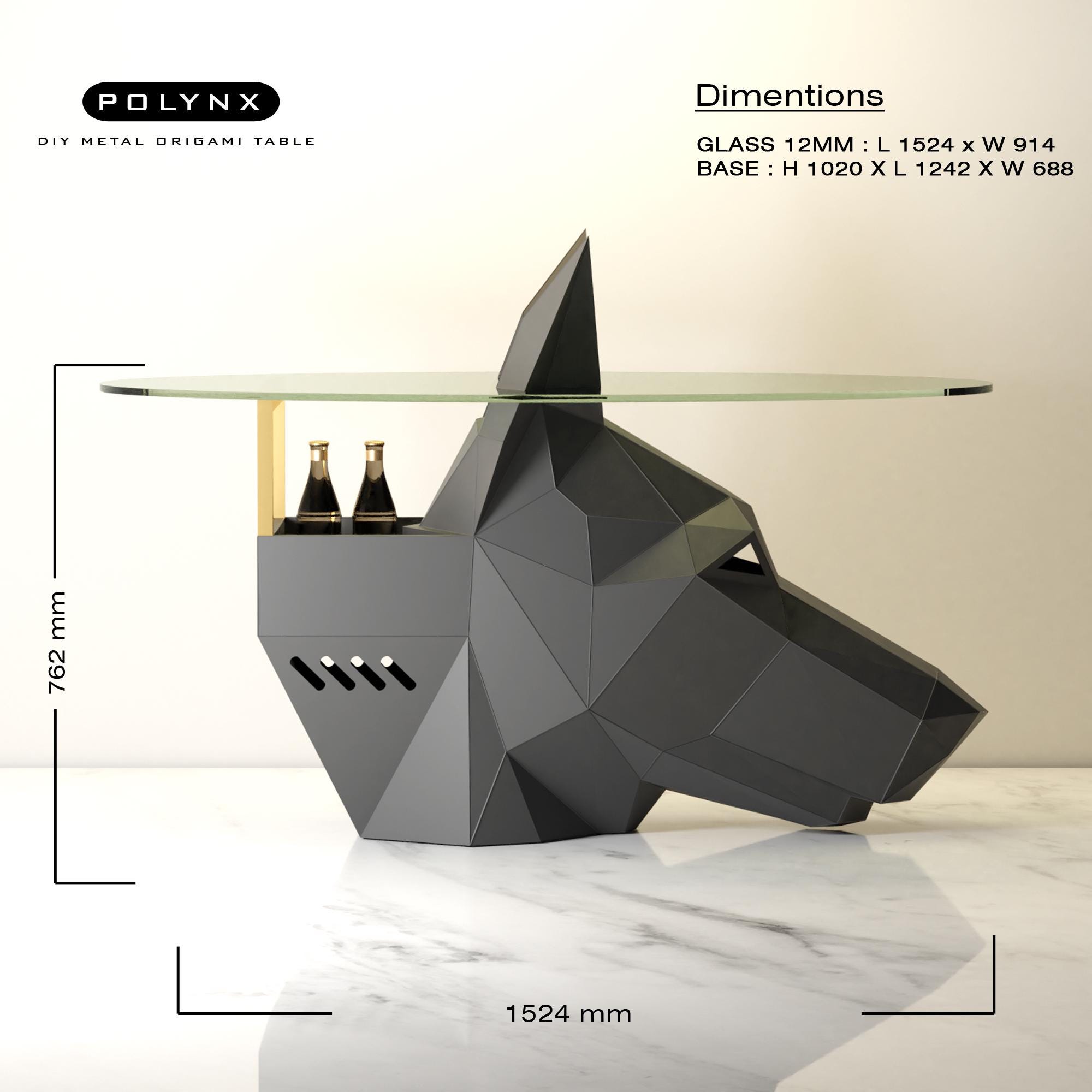 Metal Origami Table Base Template DXF File for CNC Cutting / Parametric ...