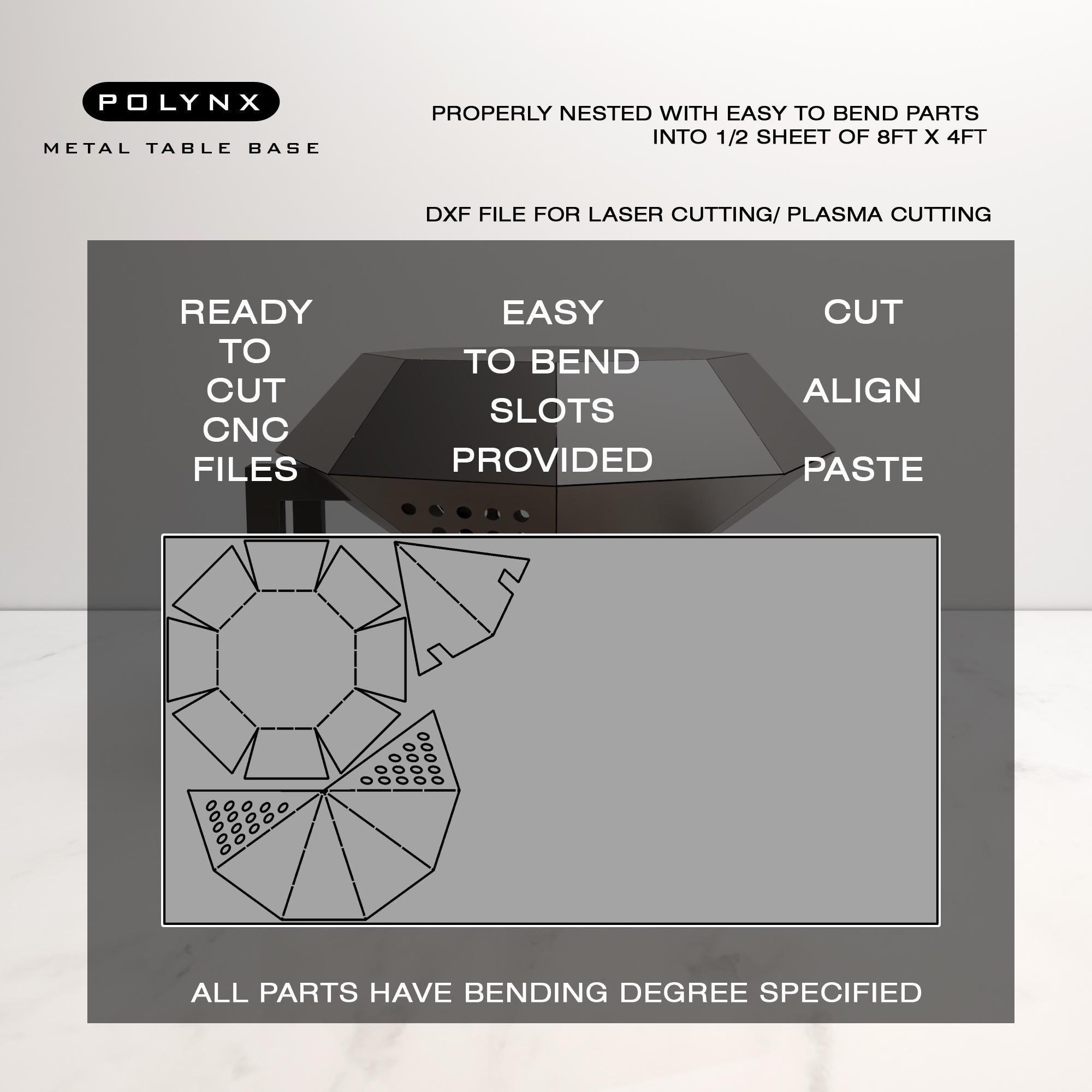 Diamond Metal Table Base DXF Template | DIY Welding Plans - Etsy