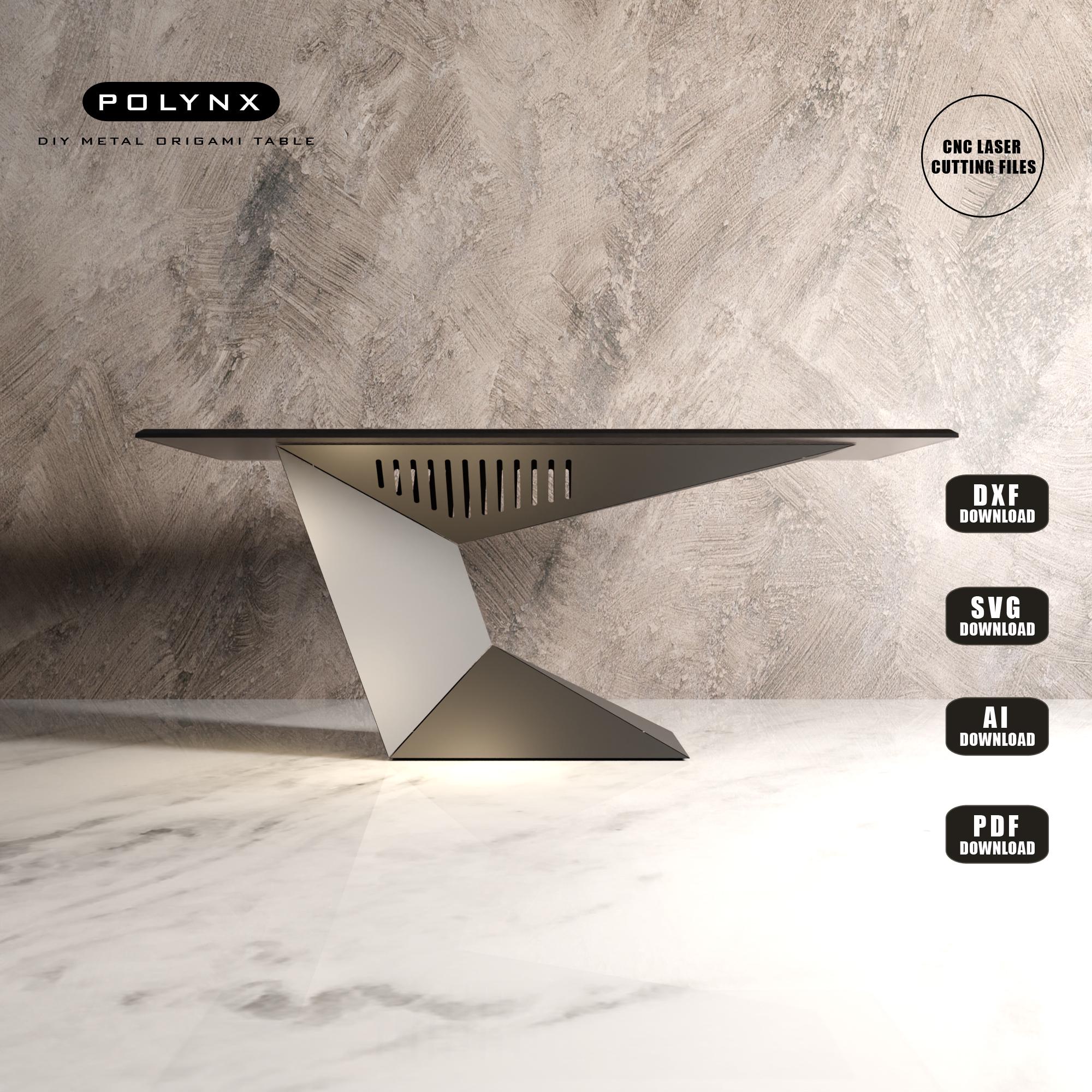 DIY Metal Dining Table Base DXF Template / Polxa Table Base / Lowpoly ...