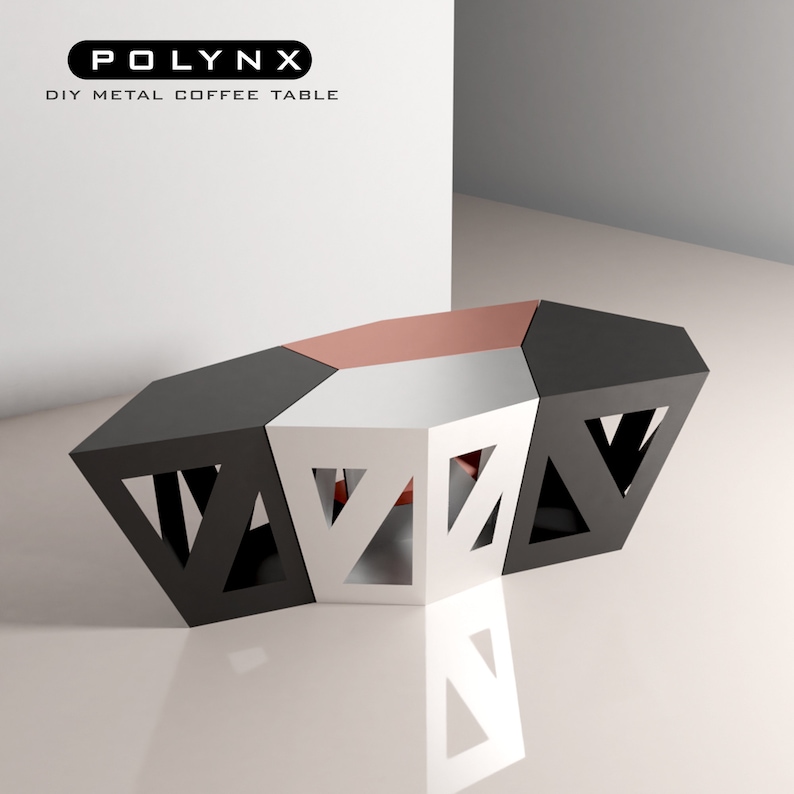 Metal Coffee Table Laser Cutting DXF File , Origami Metal Furniture ...