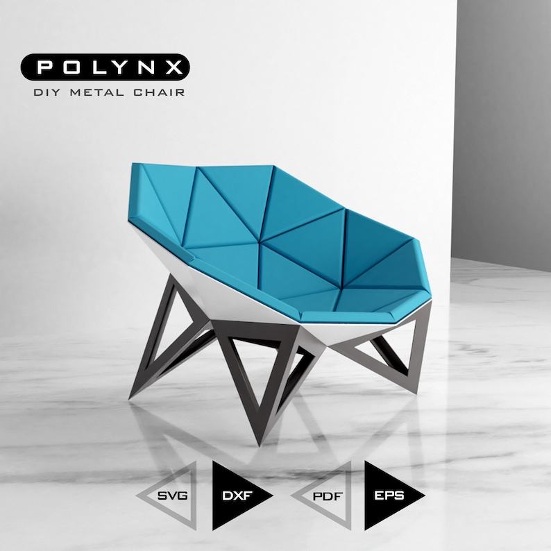 Buy DIY Origami Metal Chair Laser Cutting Template, Bean Edge Nx Chair ...