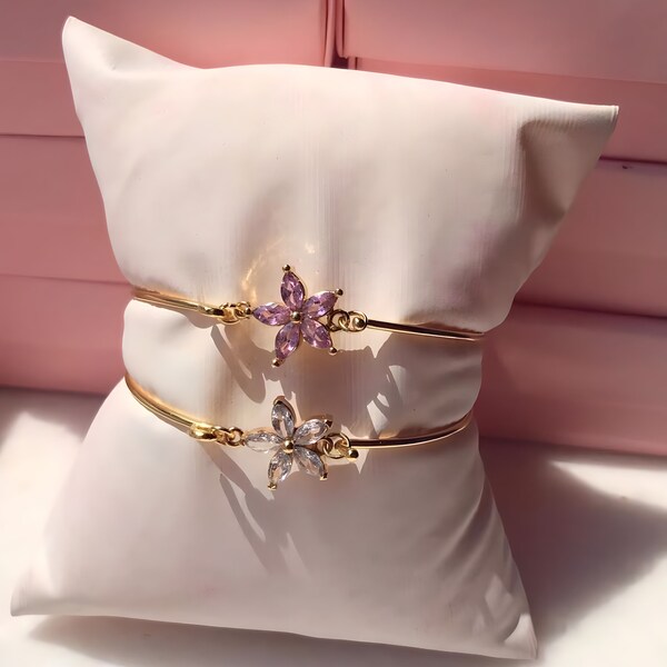 Flower Bangle - Etsy