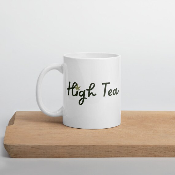 High Tea Mug Marijuana Leaf Stoner Mug | Etsy