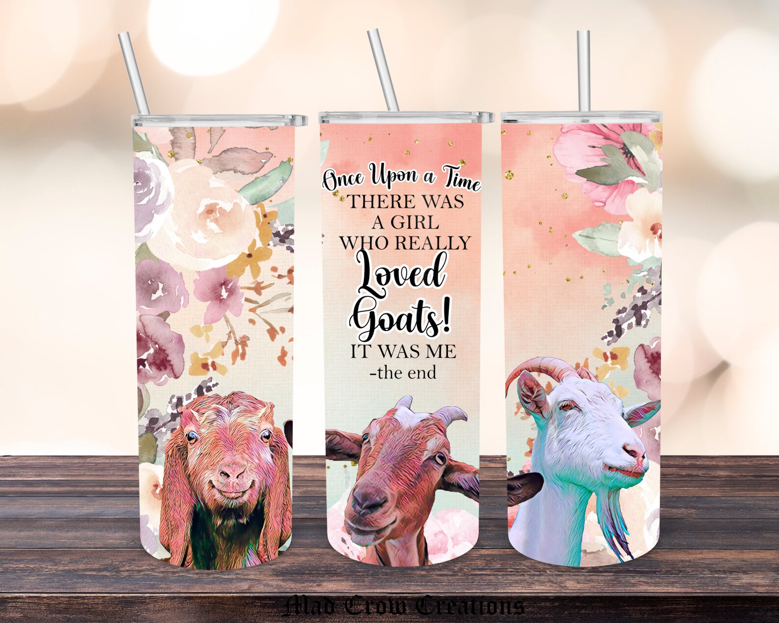 Goat Tumbler Wrap/goat Tumbler Design/just a Girl Who Loves - Etsy