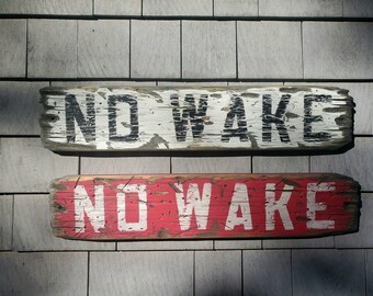 Wooden No Wake Zone Sign - Etsy