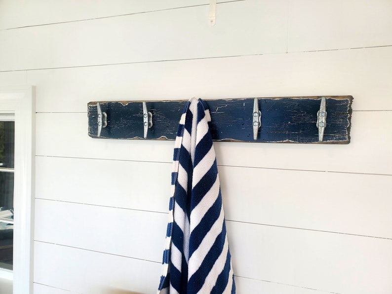 Weathered Boat Cleat Rack Beach Decor Beach Towel Rack - Etsy