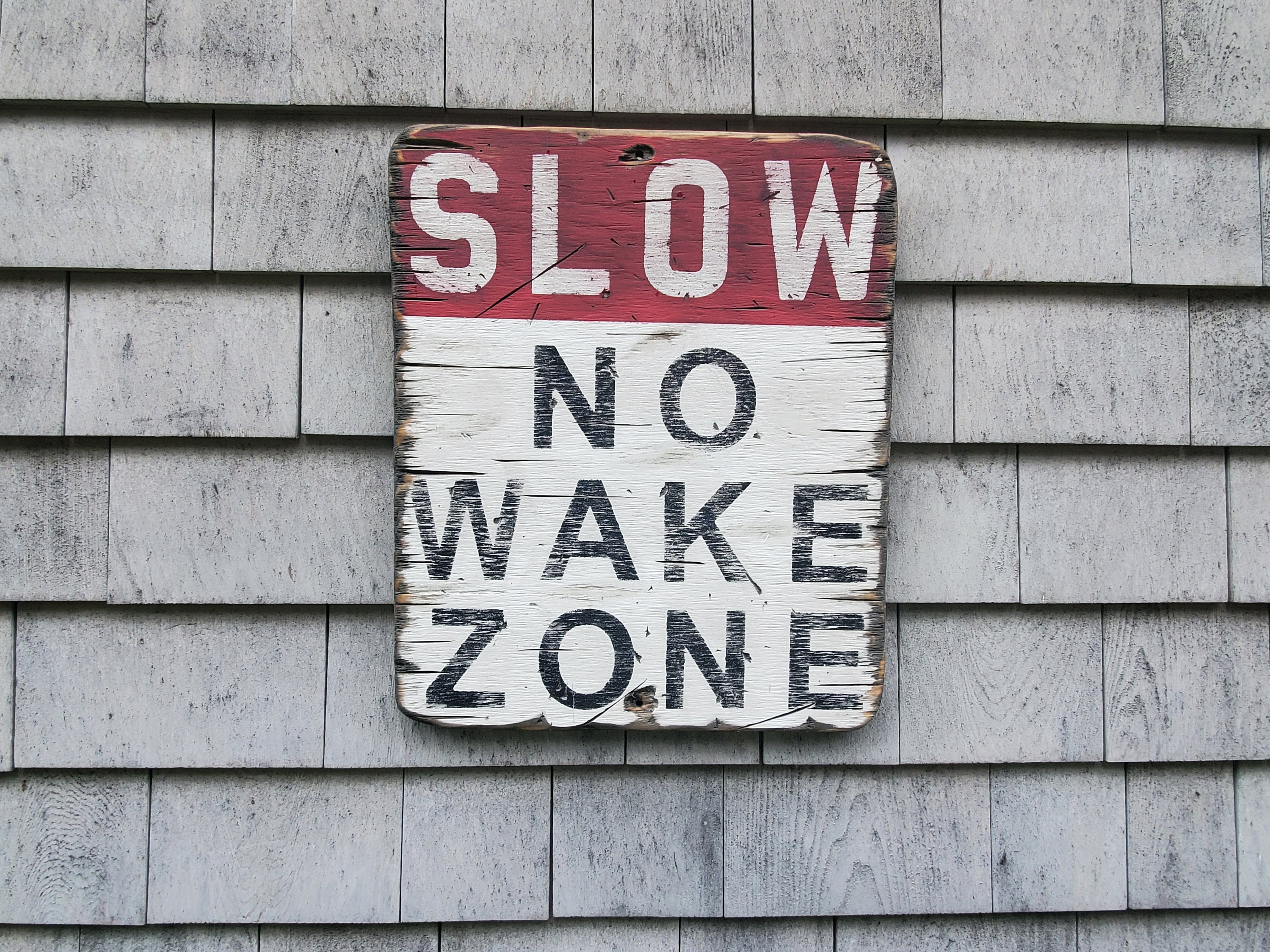 No Wake Zone Sign Weathered No Wake Zone Sign No Wake Zone - Etsy