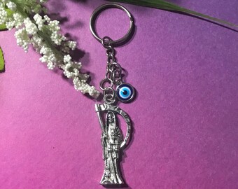 Santa Muerte Keychain - Etsy