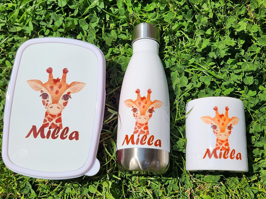 Personalized Lunch Box Bottle & Money Box for Kids - Etsy