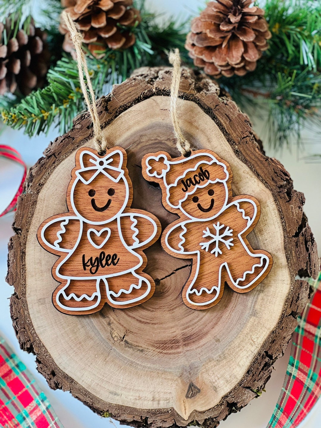 Personalized Gingerbread Boy or Girl Wood Holiday Christmas ...